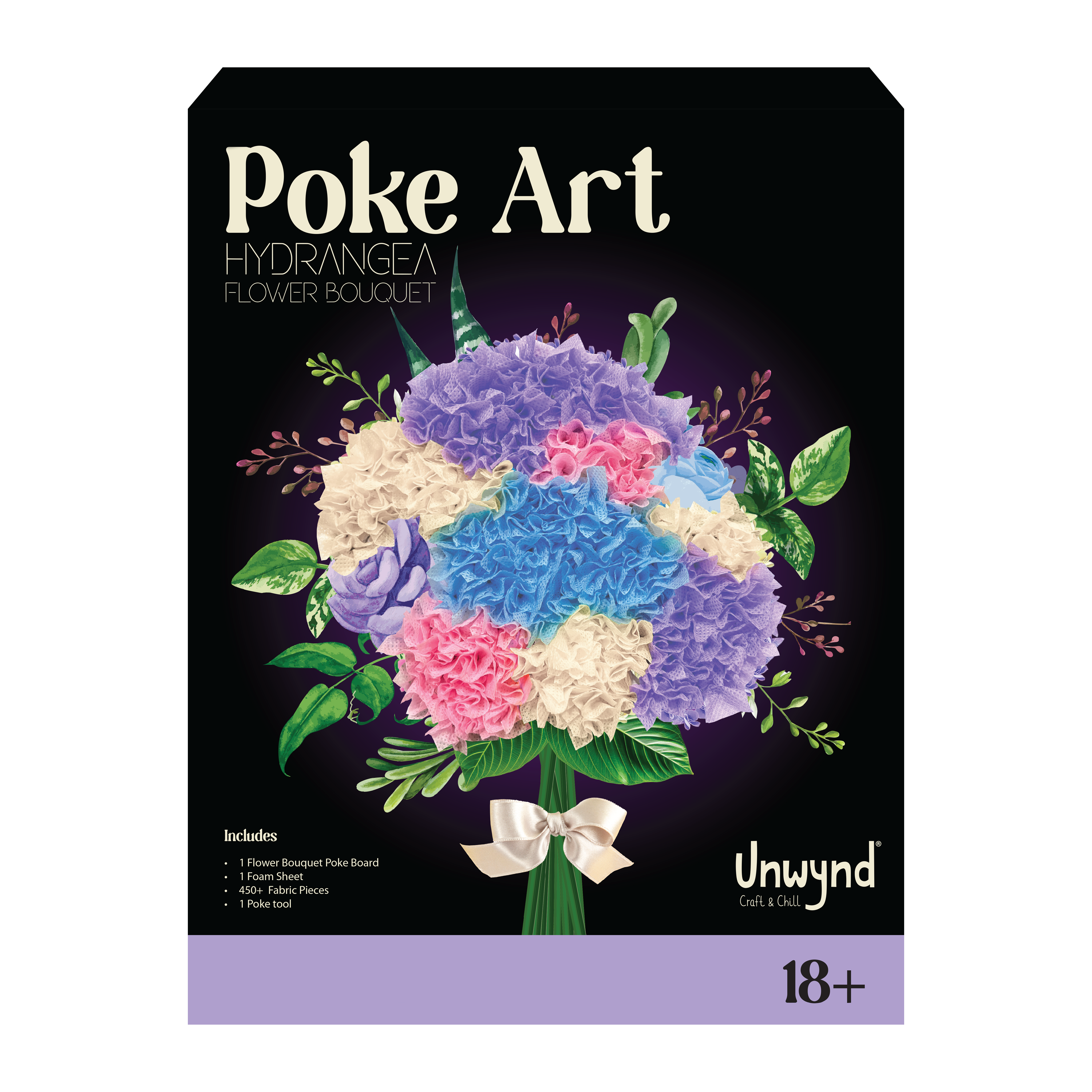 Poke Art Hydrangea Flower Bouquet, Mess-Free Sewing Fabric Arts & Craf ...