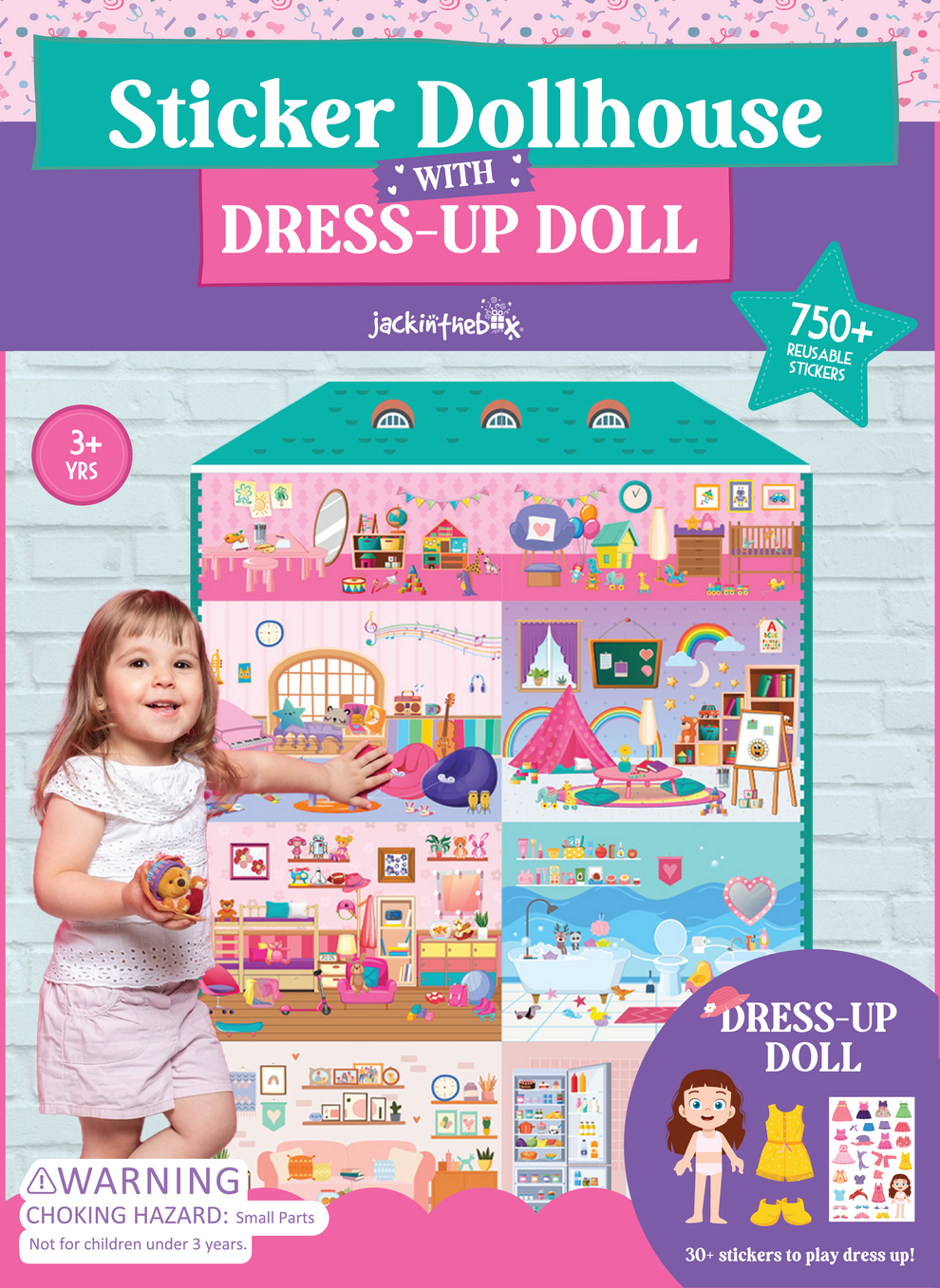 Sticker Dollhouse – Design Your Dream Doll House with 750+ Reusable St ...
